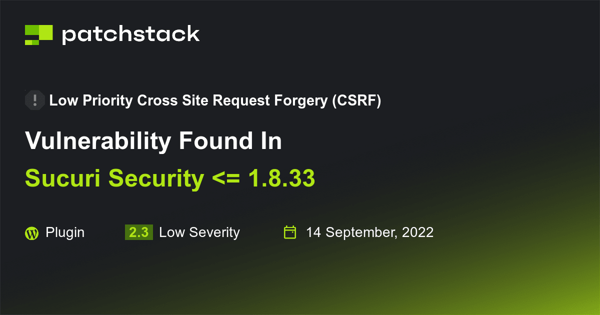 WordPress Sucuri Security plugin